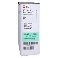 BD Insyte Autoguard Winged Shielded IV Catheter, 18G X 1.16", Sterile ...