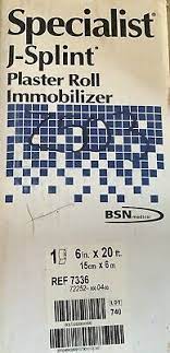 Specialist J-Splint Plaster Splinting System, 6" x 20ft, 1 Roll/Box ...